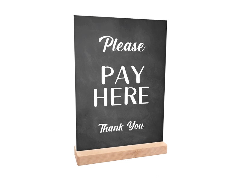Please Pay Here Freestanding Sign - Etsy