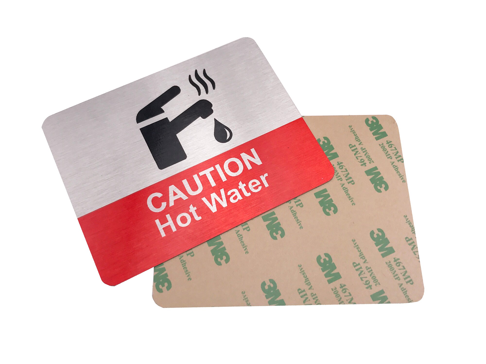 Caution Hot Water Adhesive Metal Sign - Etsy