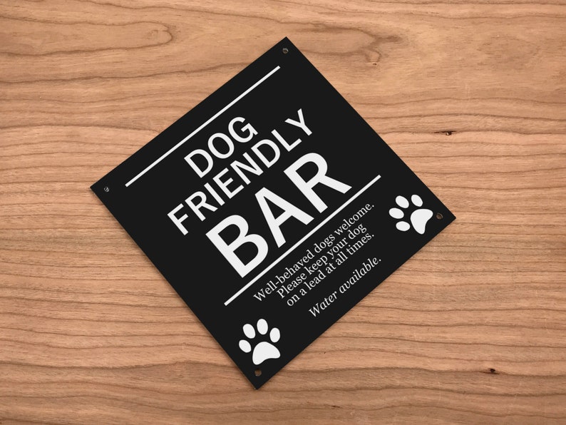 Dog Friendly Bar Engraved Sign - Etsy UK