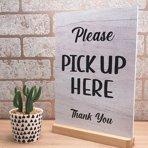 Please Pick up Here Sign Available as Freestanding or - Etsy Canada