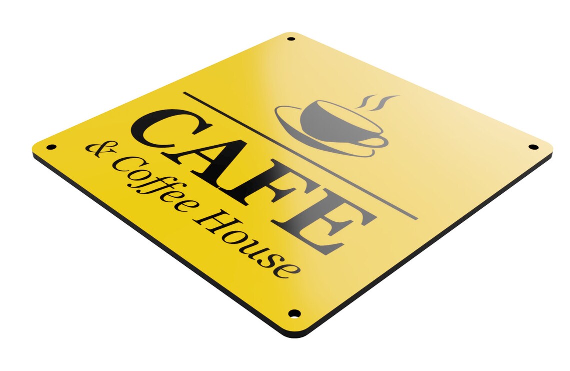 Cafe and Coffee House Sign in A Choice of Colours Large 145 | Etsy