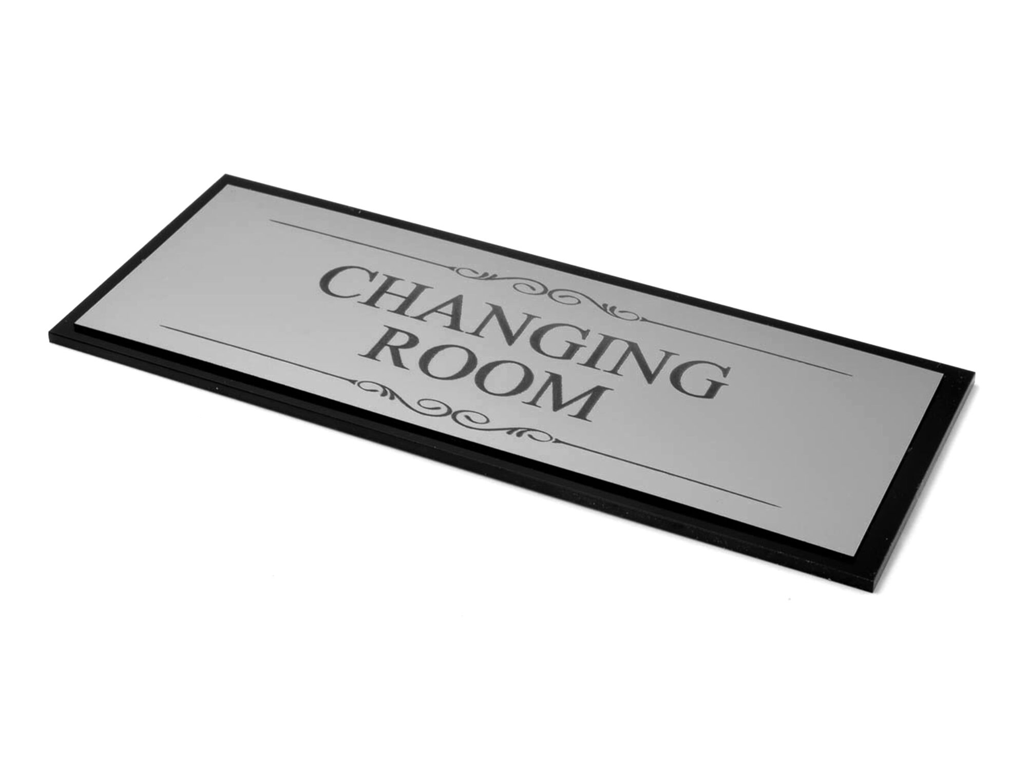 Changing Room Door Sign Adhesive Plaque Stylish Metallic | Etsy