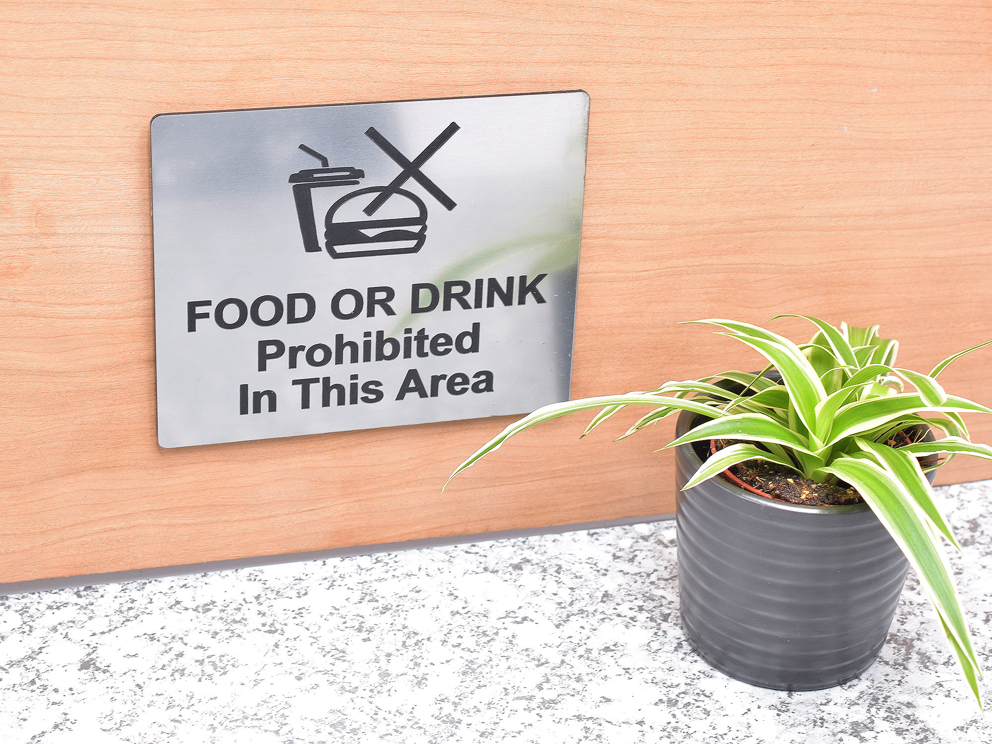 Food or Drink Prohibited in This Area - Adhesive Sign 12cm X 10cm - Etsy