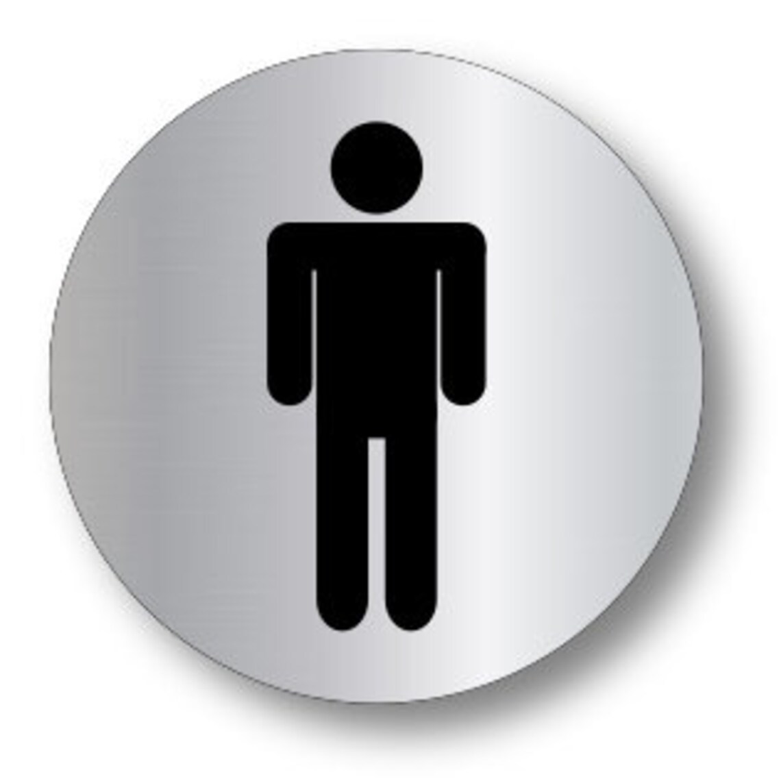 Elegant Toilet Sign - 70mm Circular - Metallic Steel Finish - Etsy