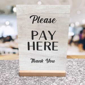Please Pay Here Freestanding Sign - Etsy UK