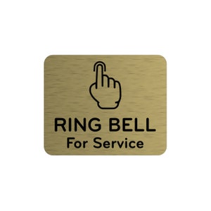 Ring Bell for Service Sign Adhesive Sticker Notice, Sign for Door and ...