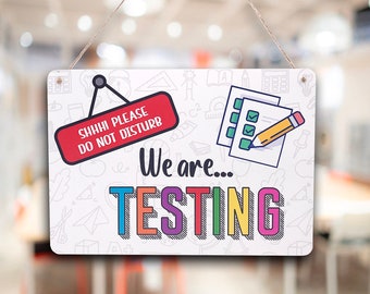 Please Do Not Disturb Exam in Progress. Wood, Hand Painted, Vinyl ...