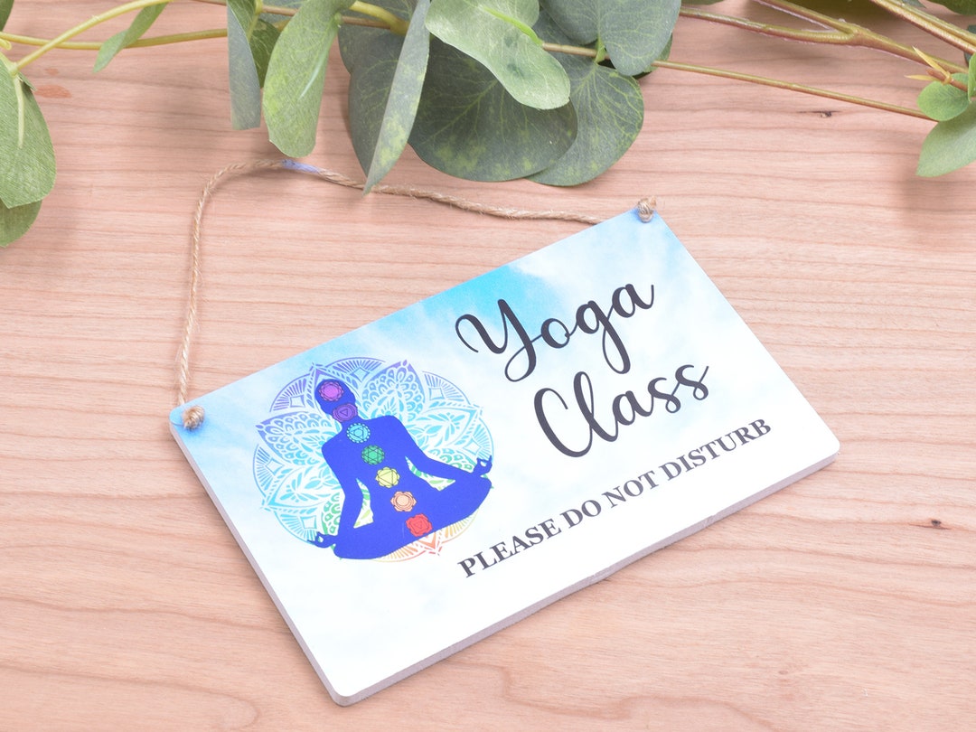 Yoga Class Sign - Chakra Symbols, Namaste! - Etsy