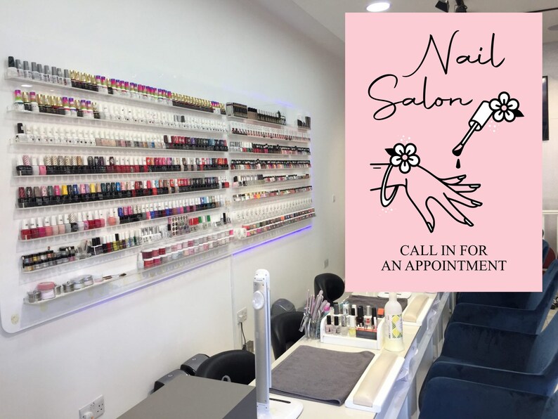 Nail Salon Sign Beauty Signage A4 Size - Etsy