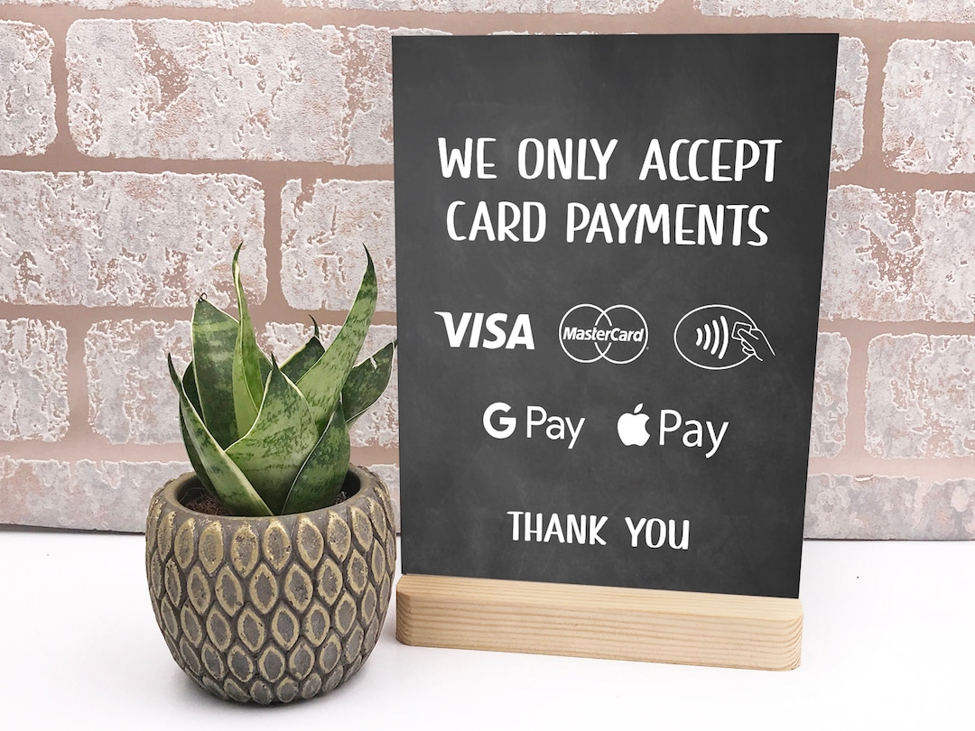 Card Payments Only Freestanding Sign - Etsy