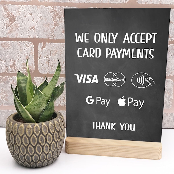 Credit Card Only Signs - Etsy Canada