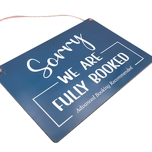 Sorry Fully Booked Sign | Shop Window Door - Etsy