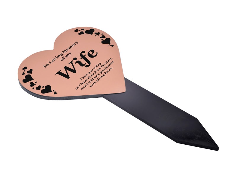 Wife Engraved Memorial Plaque Stake - Etsy