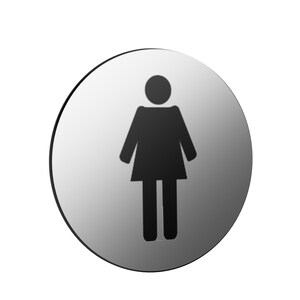 Elegant Toilet Sign - 70mm Circular - Metallic Steel Finish - Etsy