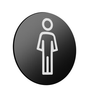 Classy Black and White Gents Toilet Sign: Elevate Your Restroom Decor ...