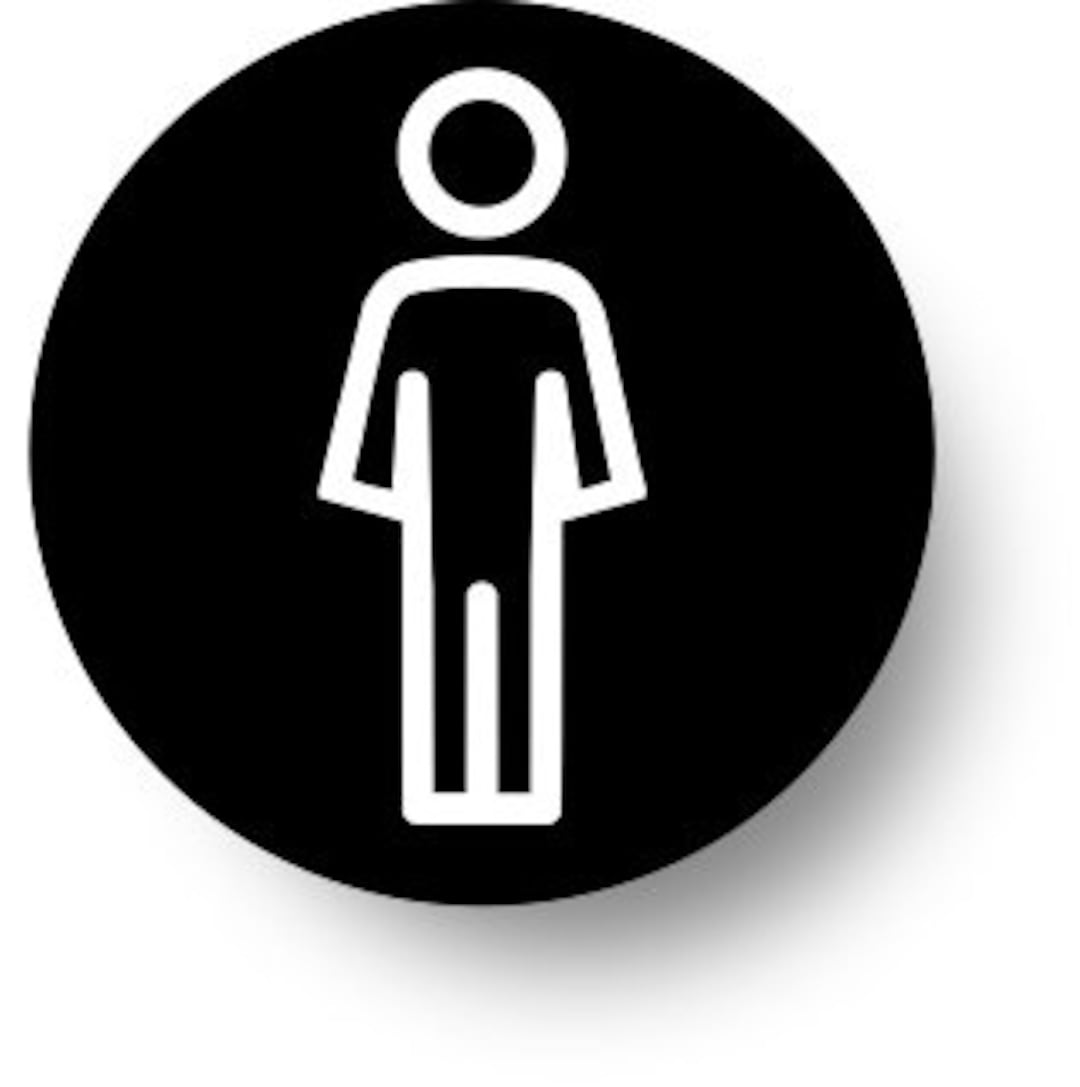Classy Black and White Gents Toilet Sign: Elevate Your Restroom Decor ...