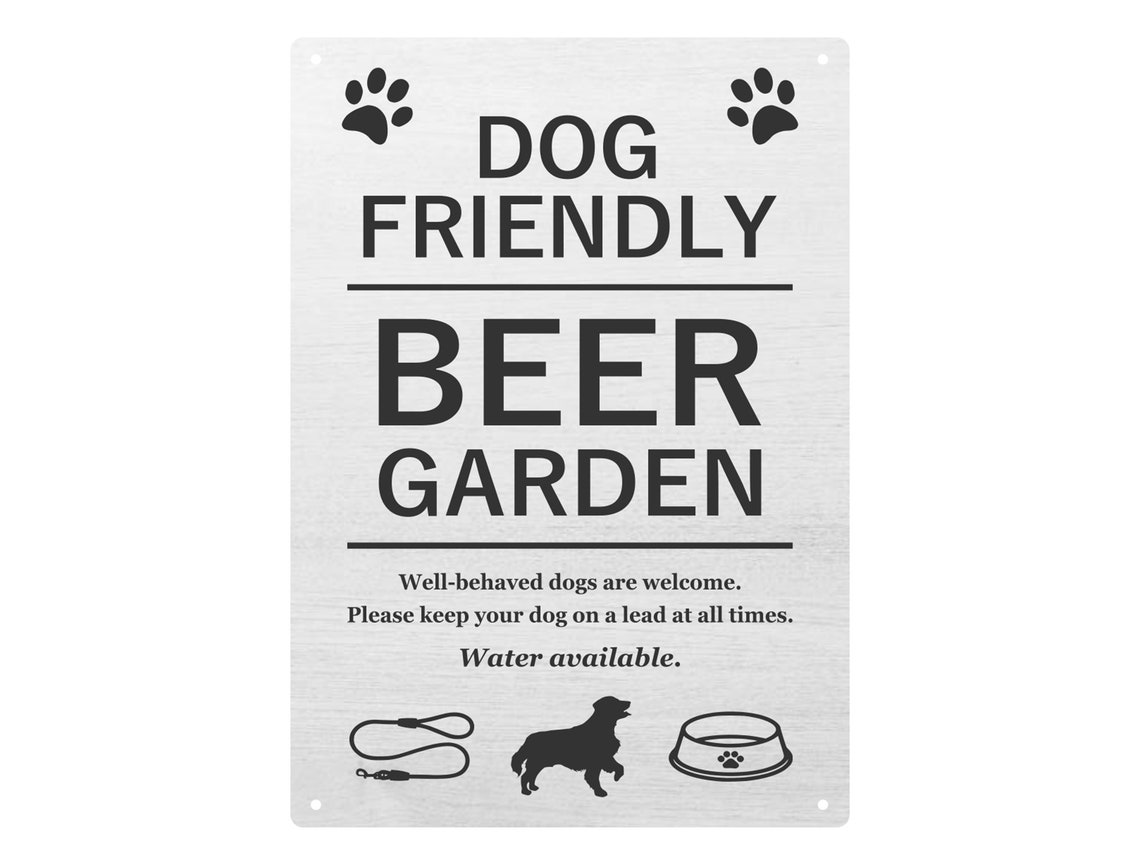 Dog Friendly Beer Garden Printed Sign - Etsy