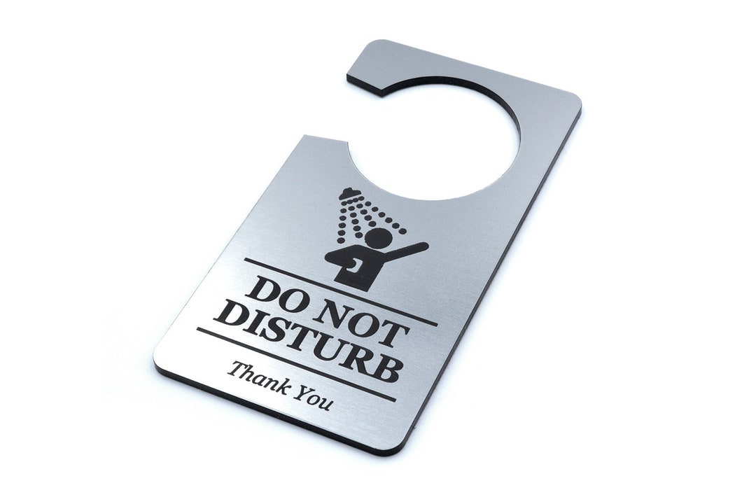 In Shower, Do Not Disturb - Generic Silver, Bathroom Door Sign, Door ...