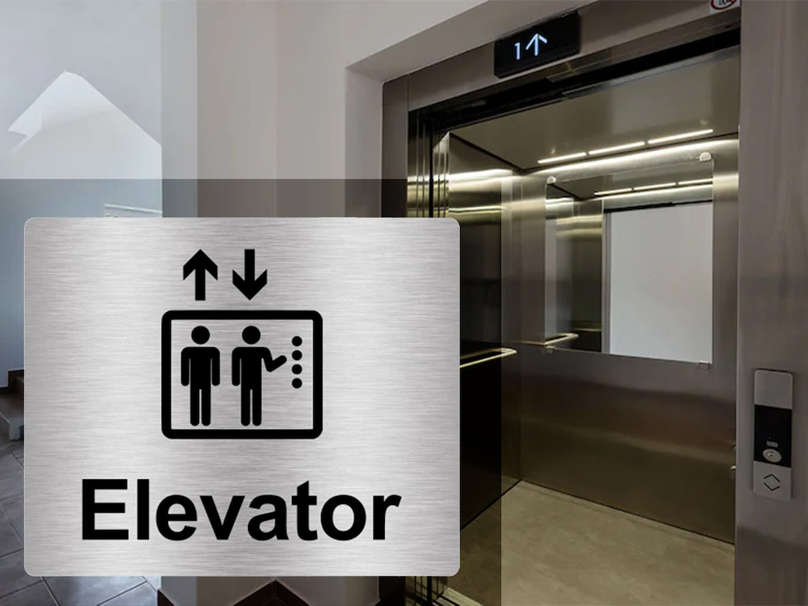 Elevator Sign Adhesive Sticker Notice - Etsy