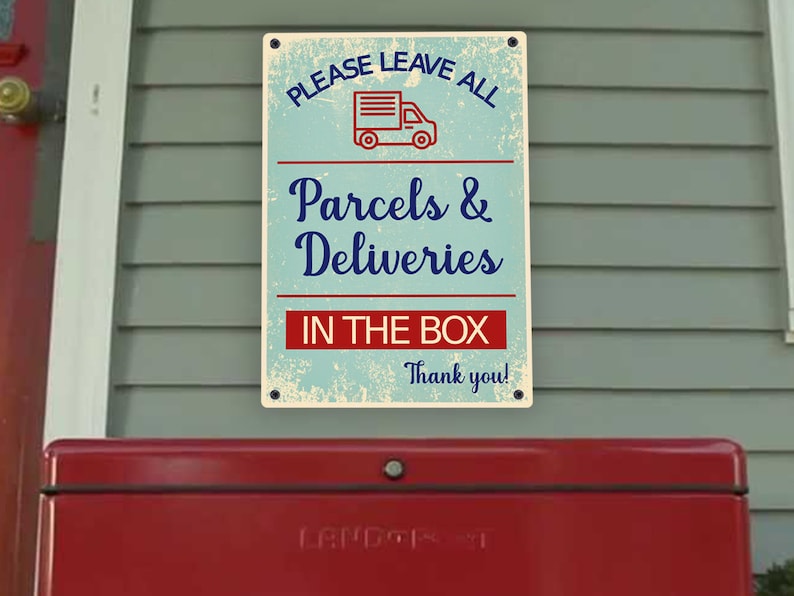 Parcel & Delivery Box Rustic Sign - Etsy