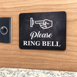 Please Ring Bell Sign Adhesive Sticker Notice - Etsy