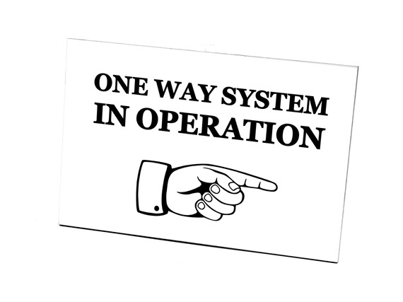 One Way System in Operation Directional Adhesive Sign | Etsy