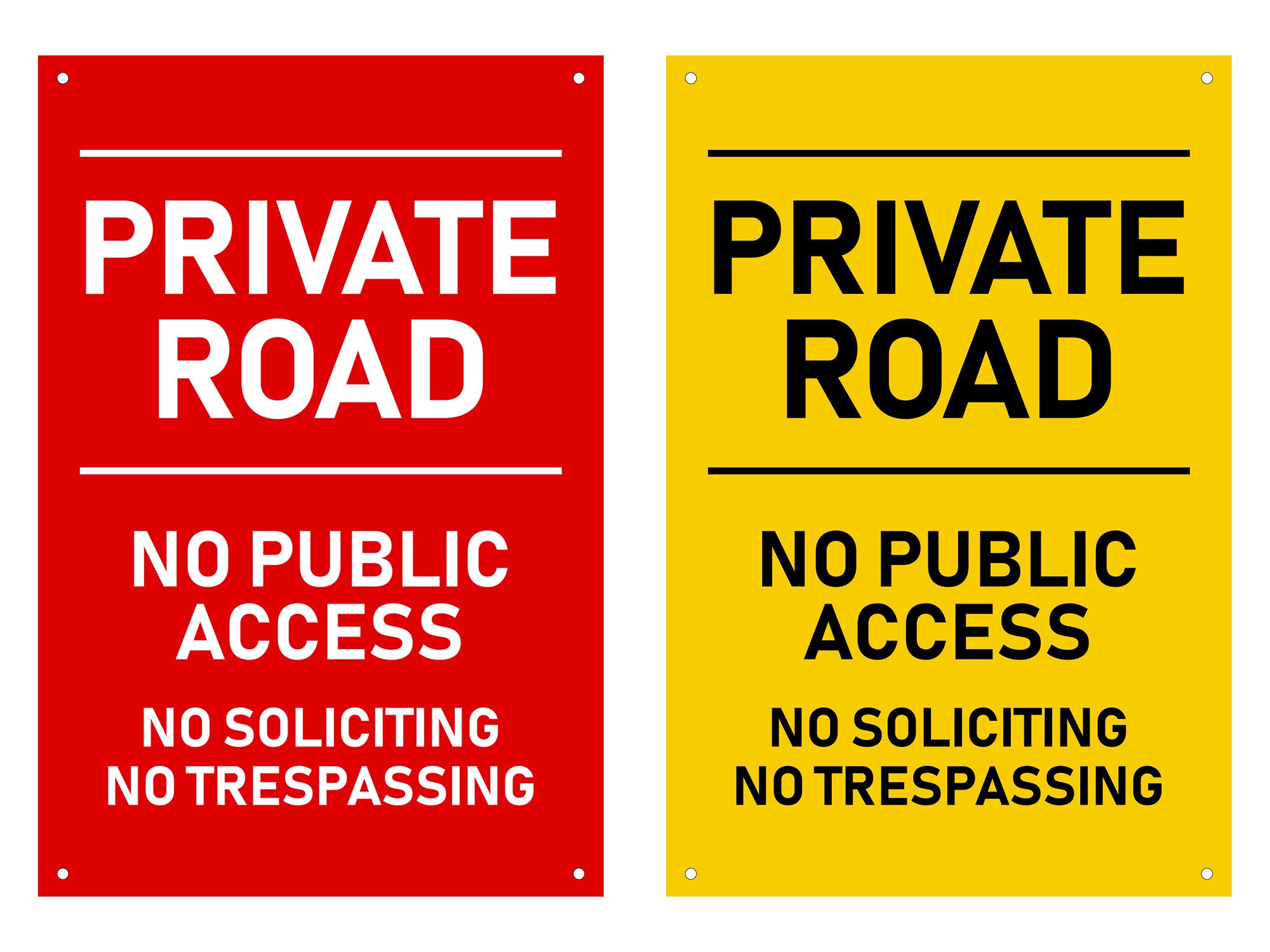 Hi-viz Private Road Sign Sturdy 3mm Plastic Acrylic in Red - Etsy