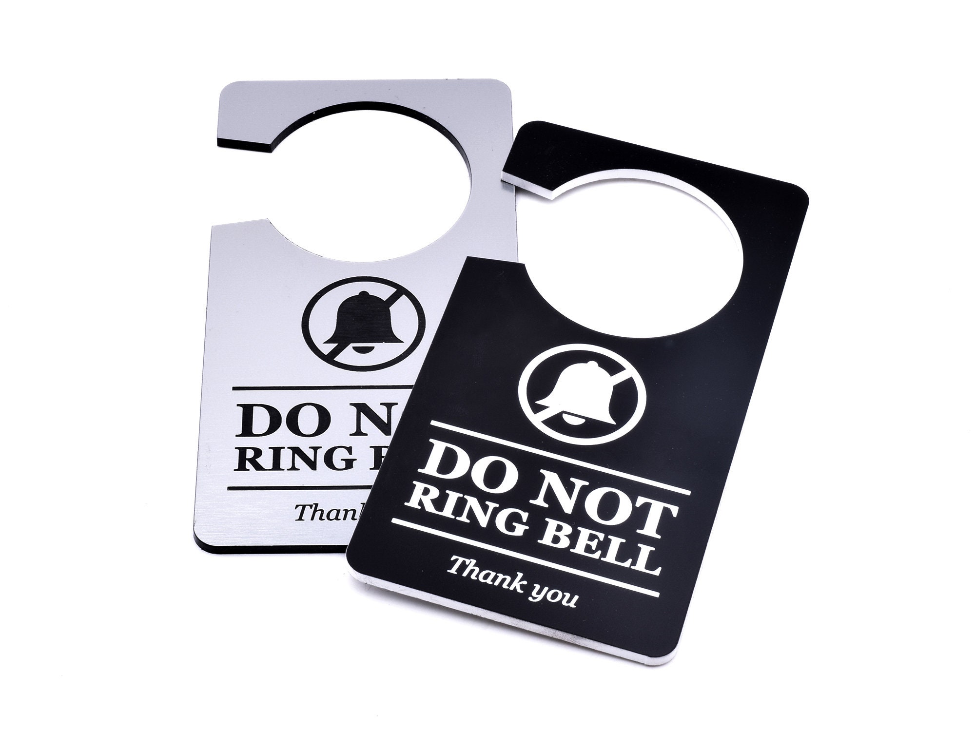 Do Not Ring Bell Sign Door Hanger Notice Available in | Etsy