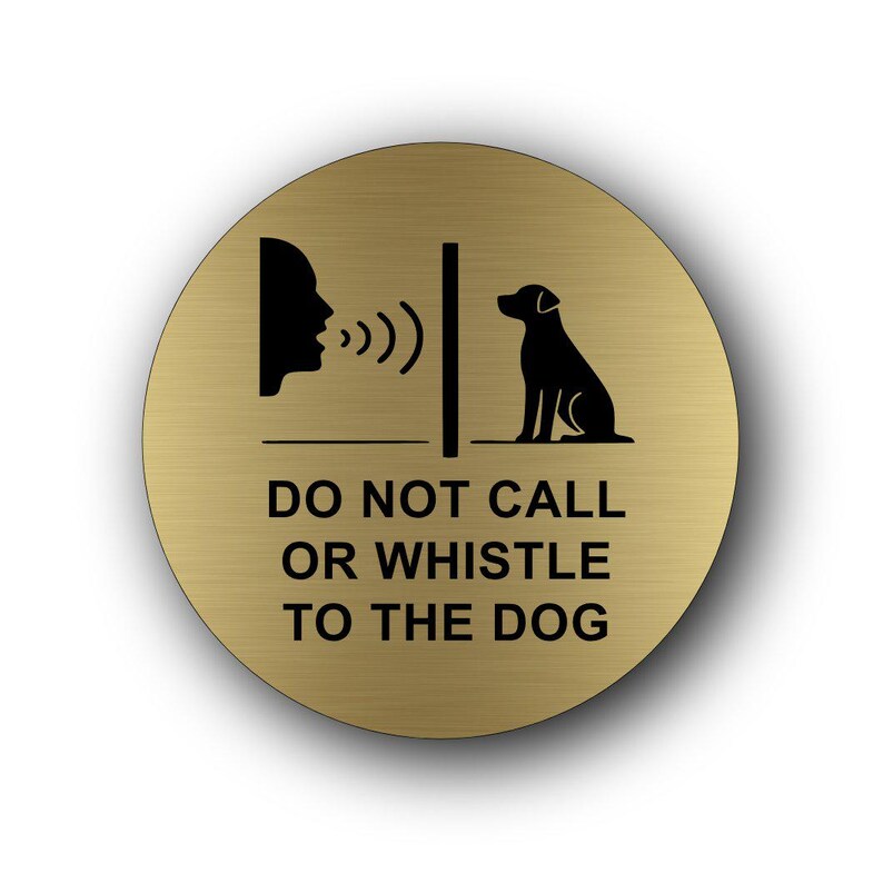 Reactive Dog Warning Sign – Do Not Call or Whistle, Aluminum Composite ...