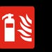 Red and White Fire Extinguisher Sign, High Strength Adhesive Backing ...