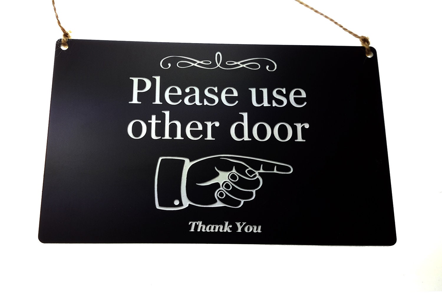 Reversible 'please Use Other Door' Sign - Double Sided - Etsy UK