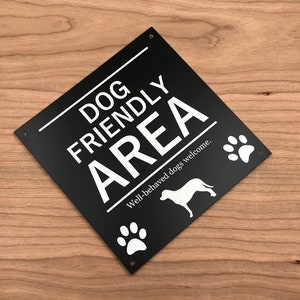 Dog Friendly Area Engraved Sign - Etsy UK
