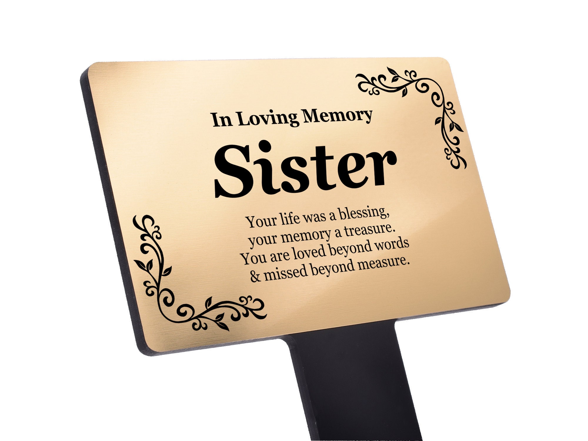 Engraved Sister Memorial Plaque Stake - Etsy Ireland