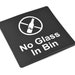 No Glass in Bin Adhesive Sign - Etsy