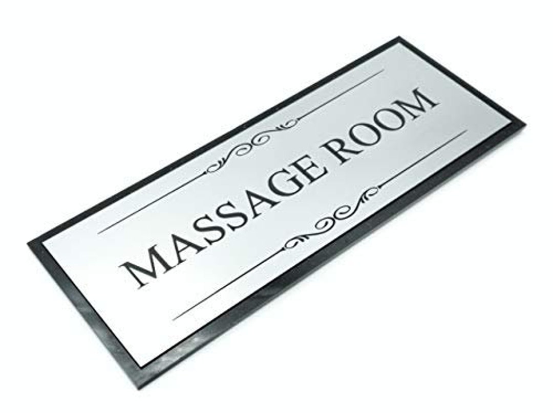 Origindesigned Massage Room Black and Silver Door Sign Plaque - Acrylic ...