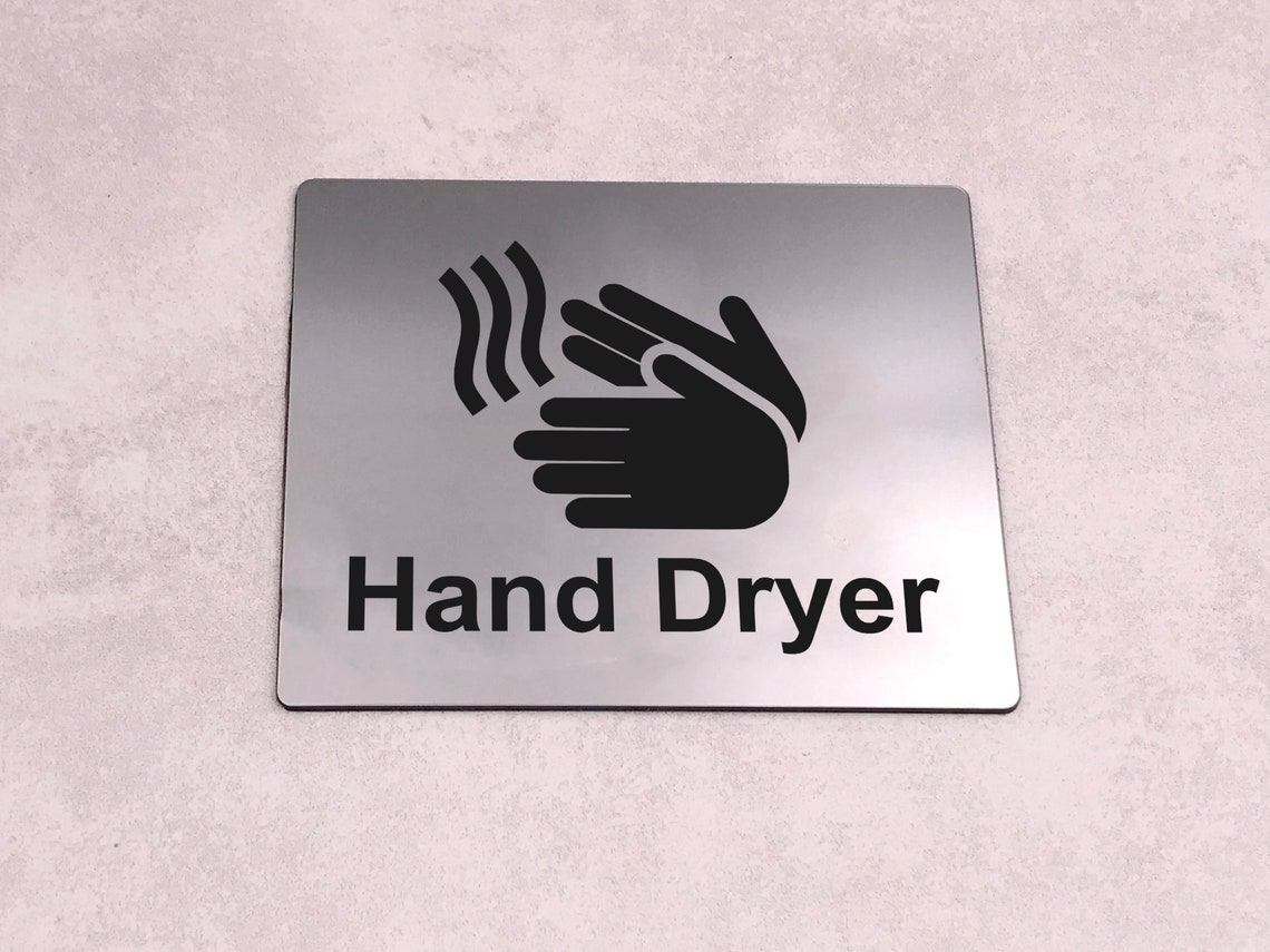 Hand Dryer Sign Adhesive Sticker - Etsy