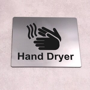Hand Dryer Sign Adhesive Sticker - Etsy