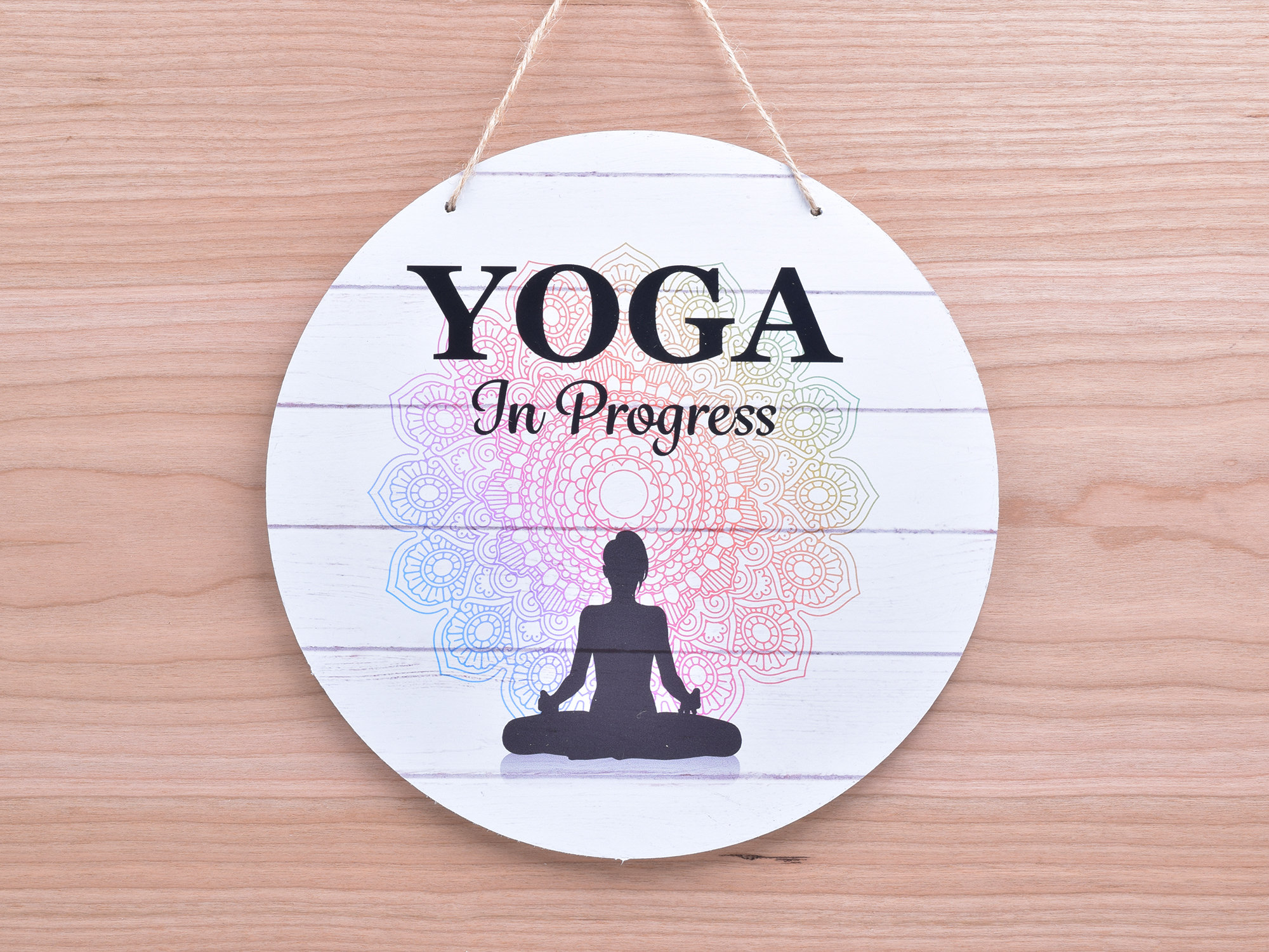 Yoga in Progress Door Sign, Circle, Yoga Studio, Pilates, Gym Class ...