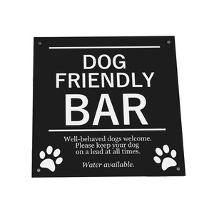 Dog Friendly Bar Engraved Sign - Etsy