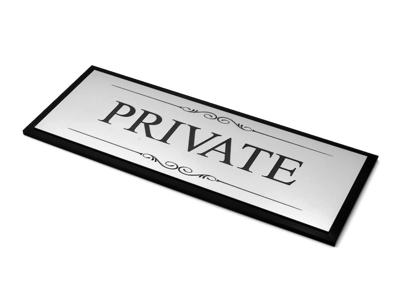Private Door Room Sign, Adhesive Plaque - Etsy UK