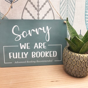 Sorry Fully Booked Sign | Shop Window Door - Etsy