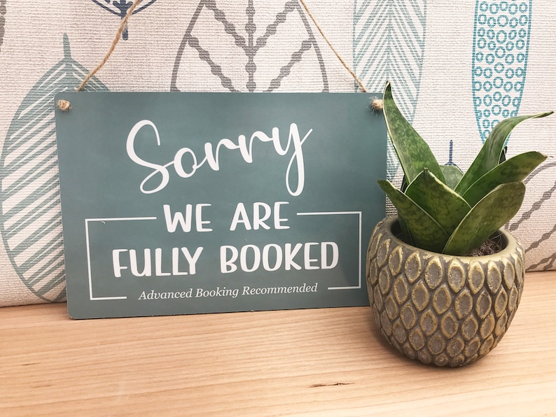 Sorry Fully Booked Sign Shop Window Door - Etsy Canada