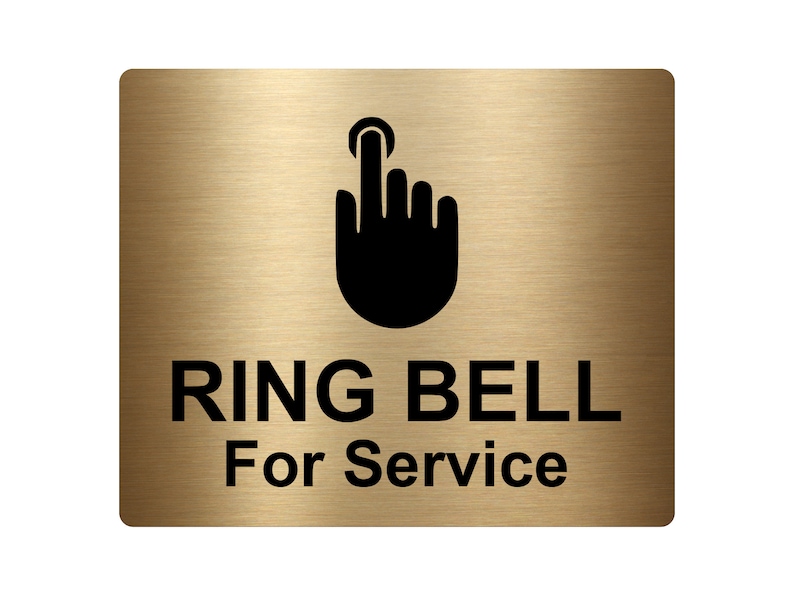 Ring Bell for Service Sign Adhesive Sticker Notice SILVER / | Etsy