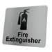 Metallic Silver Fire Extinguisher Sign: UV Printed, Indoor/outdoor ...