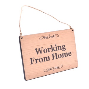 Working From Home Hanging Office Decorative Sign - Etsy UK