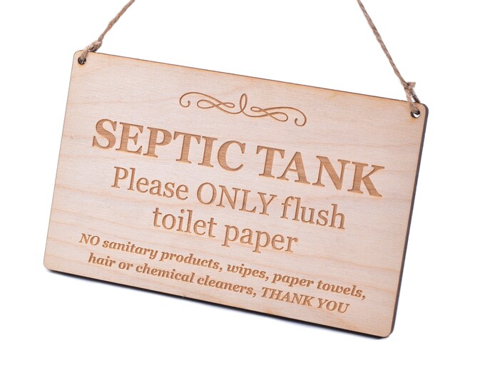 SEPTIC TANK Sign for Toilet Bathroom W.C - Etsy