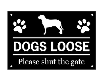 Loose Dogs Sign - Etsy