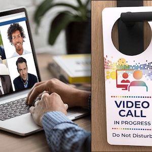 Do Not Disturb Door Hanger - Video Call in Progress - Etsy UK