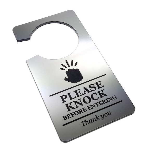 Please Knock Sign - Etsy