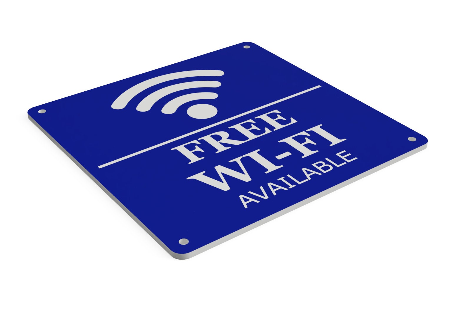 Free Wi-fi Sign: UV Resistant Acrylic, Indoor/outdoor (145 Mm) - Etsy UK